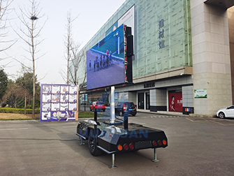 Mobile led screen billboard trailer