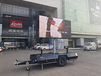 Mobile led screen billboard trailer
