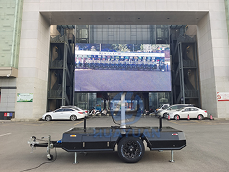 Mobile led screen billboard trailer