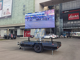 Mobile led screen billboard trailer