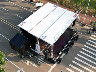 Hydraulic Mobile Stage Truck T315 with LED Screen | Outdoor Event Stage