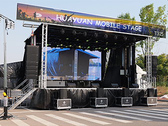 Hydraulic Mobile Stage Truck T315 with LED Screen | Outdoor Event Stage